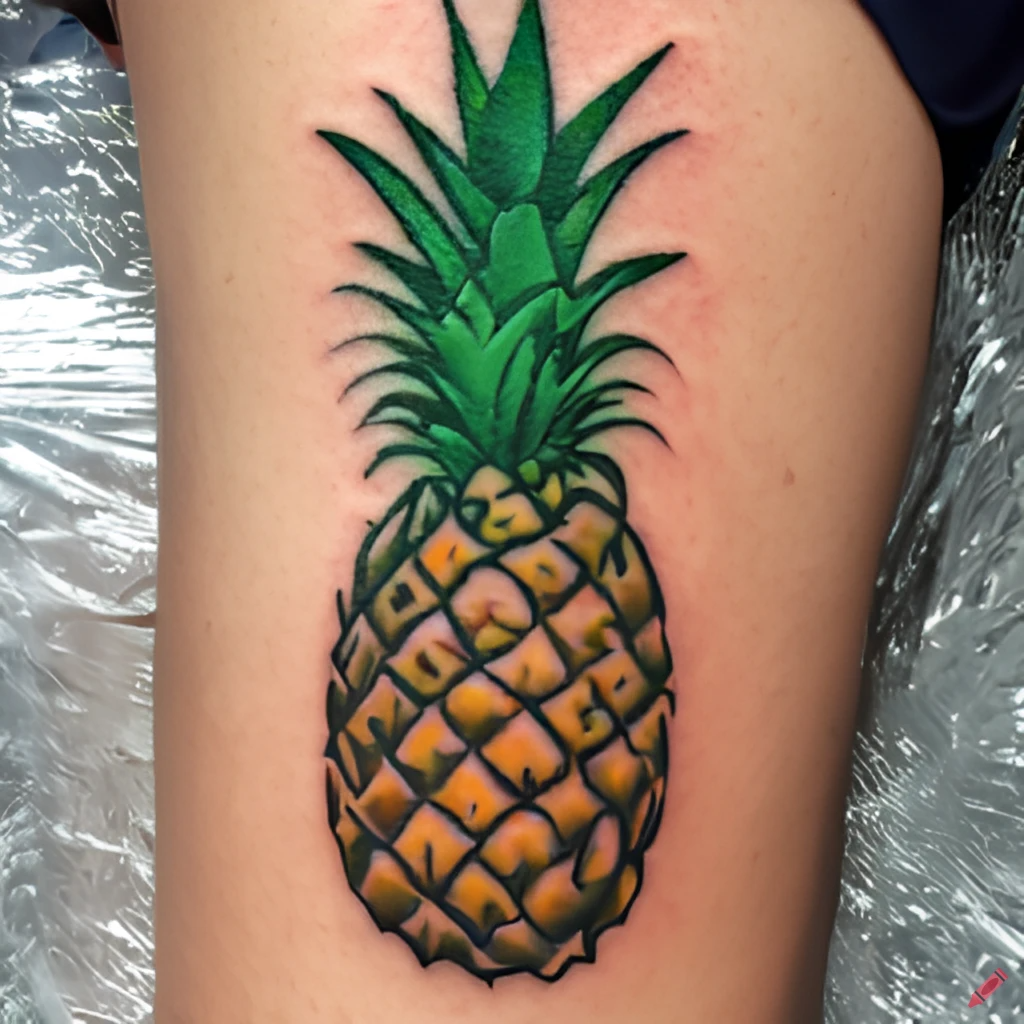 Pineapple Tattoo Meaning and Symbolism (Joy+Wealth)