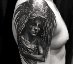 Fallen Angel Tattoo Meaning & Symbolism (Grief)