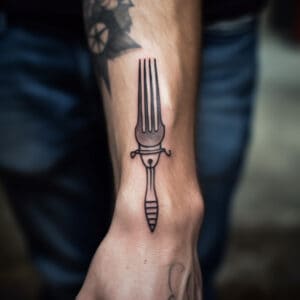 Fork Tattoo Meaning & Symbolism (Wellness & Balance)