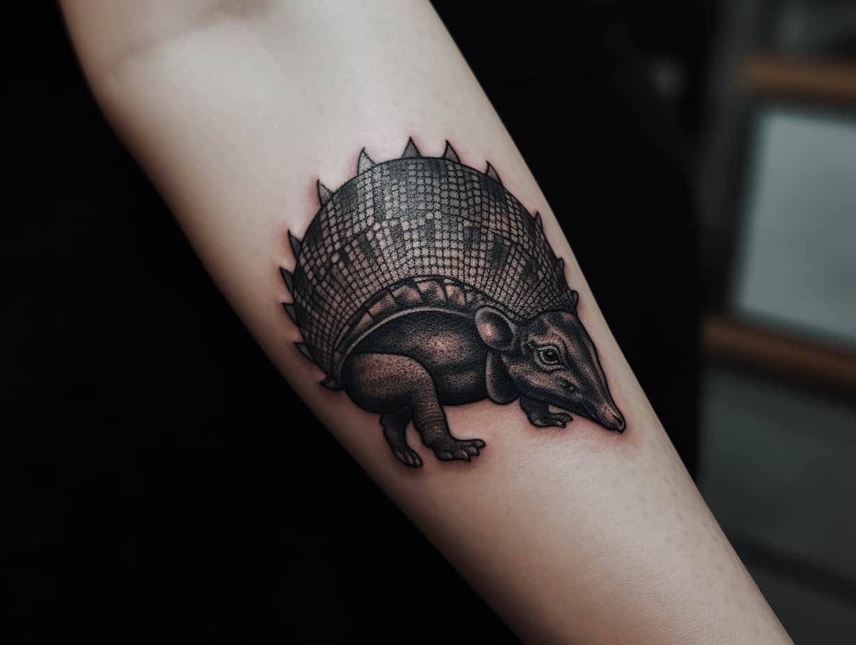 Armadillo Tattoo Meaning & Symbolism (Toughness)