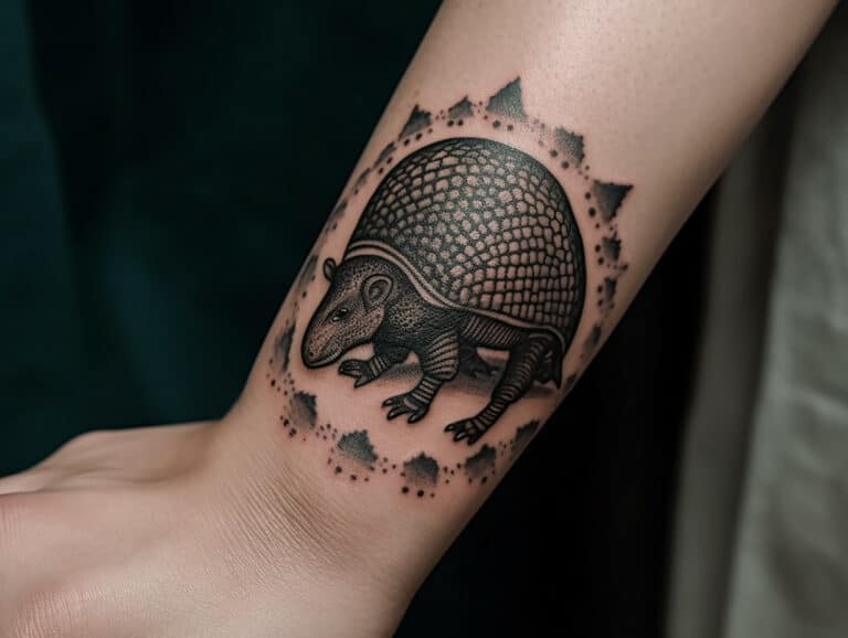 Armadillo Tattoo Meaning & Symbolism (Toughness)