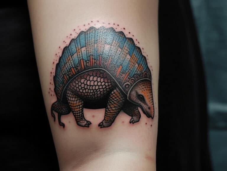Armadillo Tattoo Meaning & Symbolism (Toughness)