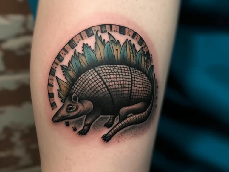 Armadillo Tattoo Meaning & Symbolism (Toughness)