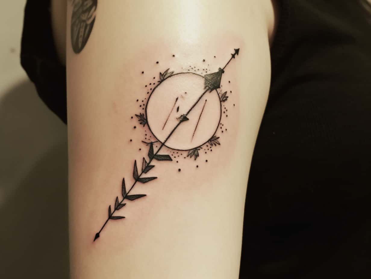 Moon and Arrow Tattoo Meaning & Symbolism (Masculinity)