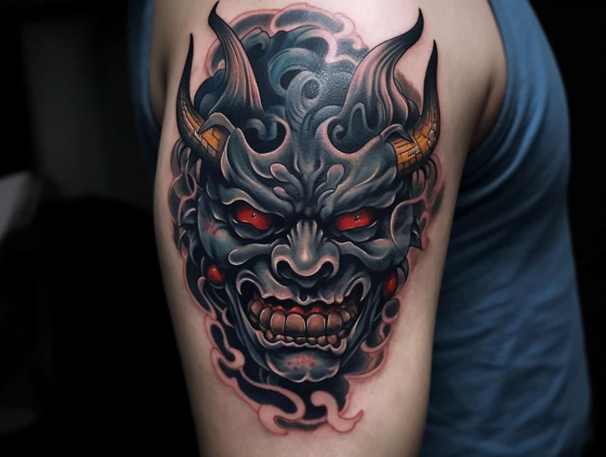 Oni Mask Tattoo Meanings & Symbolism (Powerful)