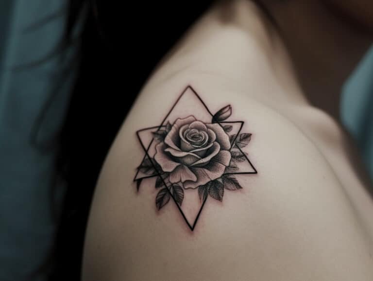 Triangle Rose Tattoo Meaning: Symbolism and Designs
