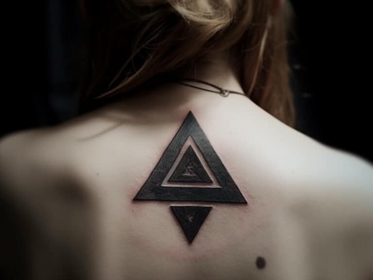 Upside Down Triangle Tattoo Meaning & Symbolism (Lunar)