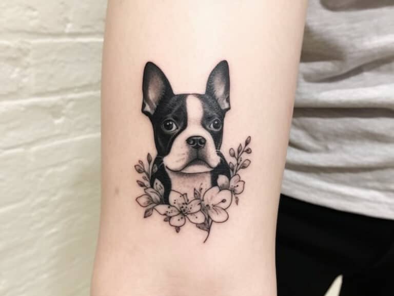 Small but Mighty: The Charm of Tiny Boston Terrier Tattoos + Designs