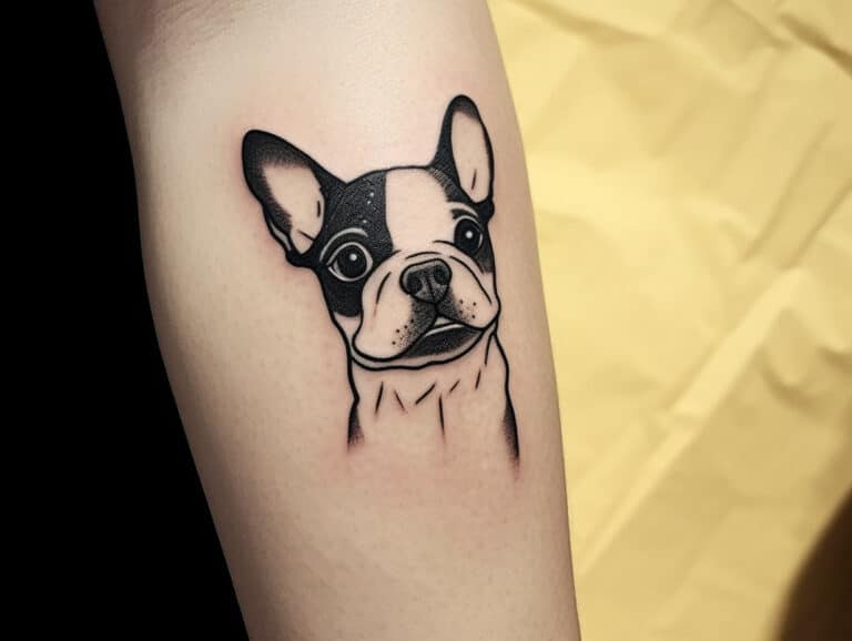 Small but Mighty: The Charm of Tiny Boston Terrier Tattoos + Designs