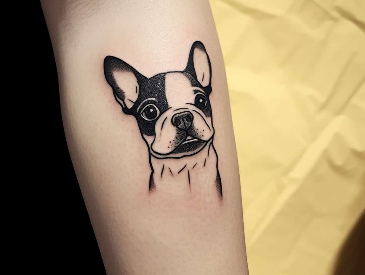 Small but Mighty: The Charm of Tiny Boston Terrier Tattoos + Designs