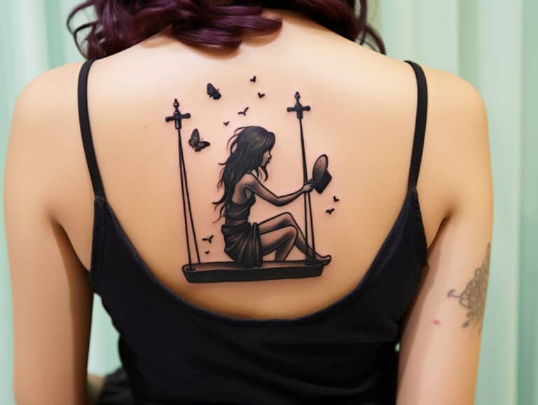 Girl on Swing Tattoo Meaning: Unveiling the Symbolism + Designs