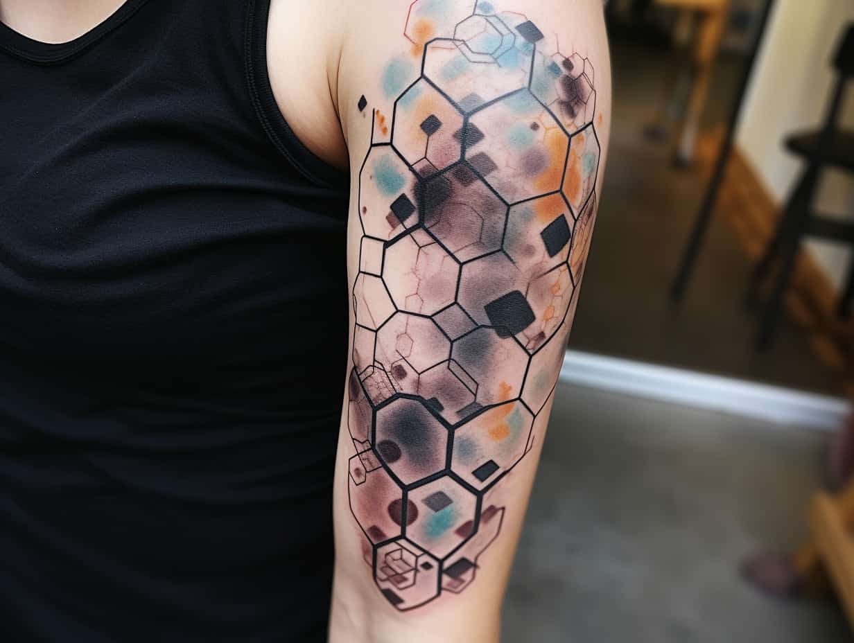 Hexagon Tattoos: Designs + Ideas For Men and Women