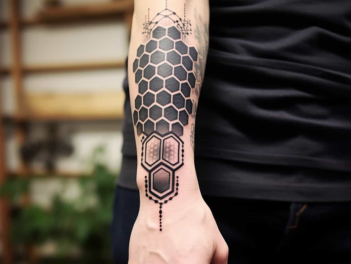 Hexagon Tattoos: Designs + Ideas For Men and Women