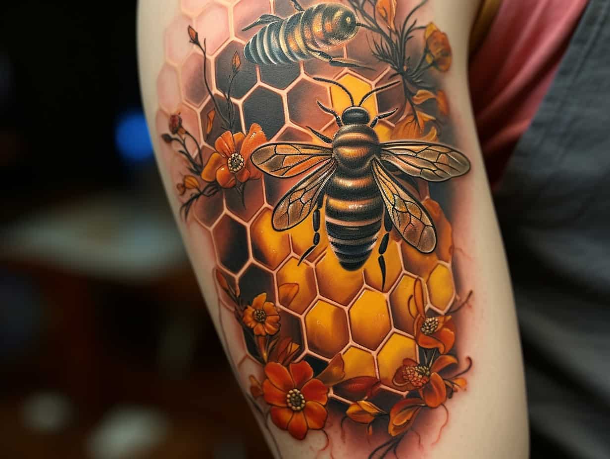 Honeycomb Tattoos: Designs + Ideas For Men and Women