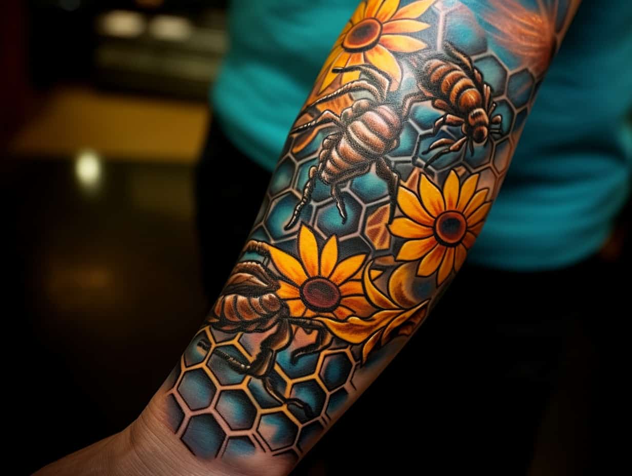 Honeycomb Tattoos: Designs + Ideas For Men and Women