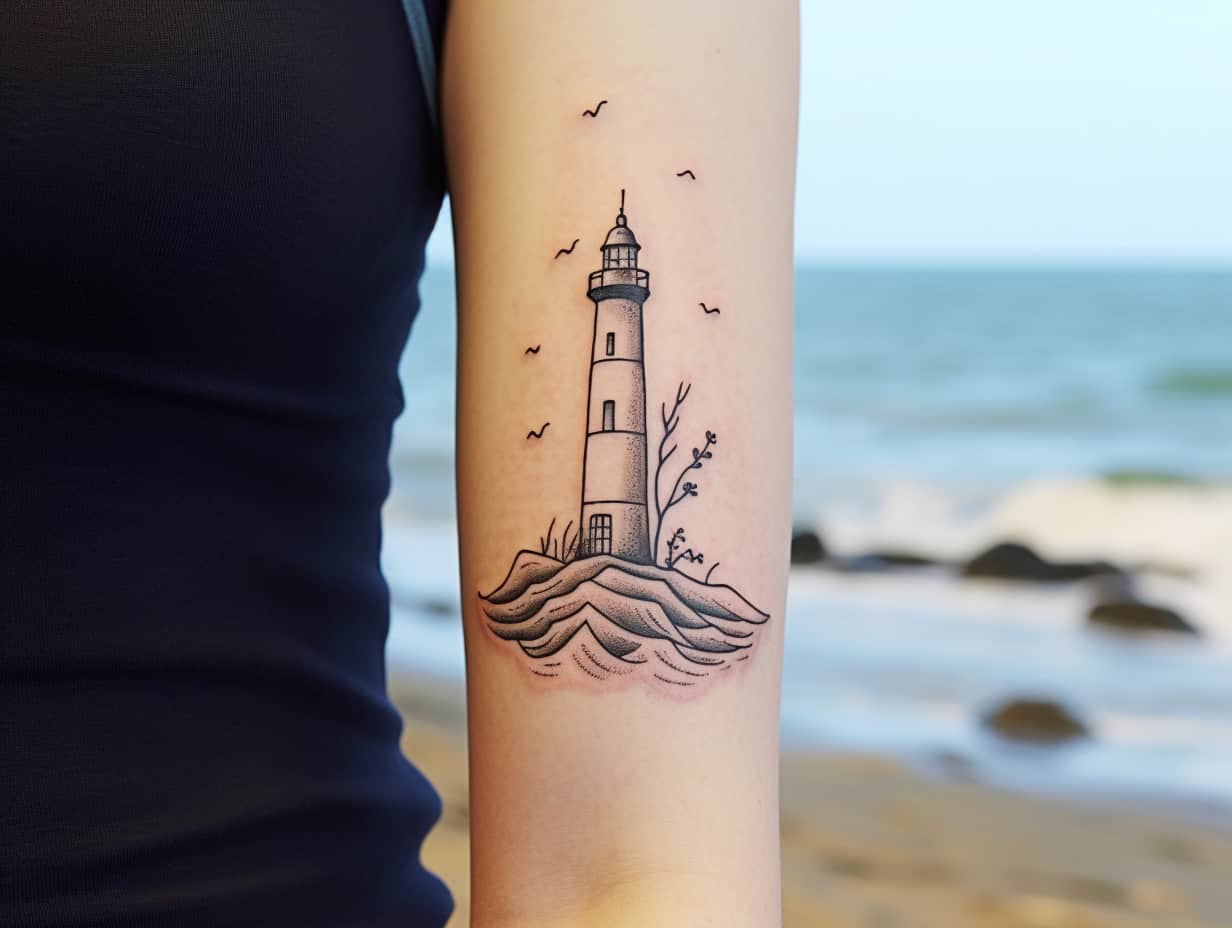Shining Light: Unraveling the Meaning of Lighthouse Tattoos