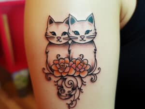 Whiskered Duos: Two Cats Tattoo Designs + Ideas