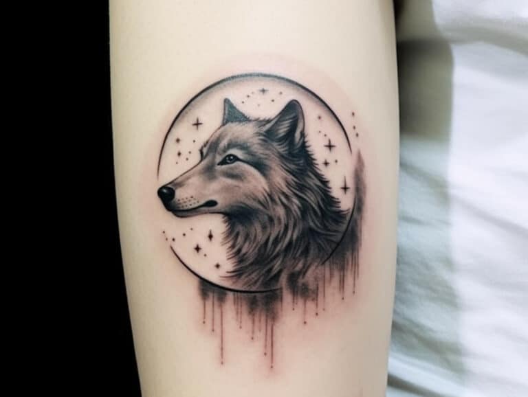 Wild Harmony: Designs and Meaning of Wolf and Moon Tattoos