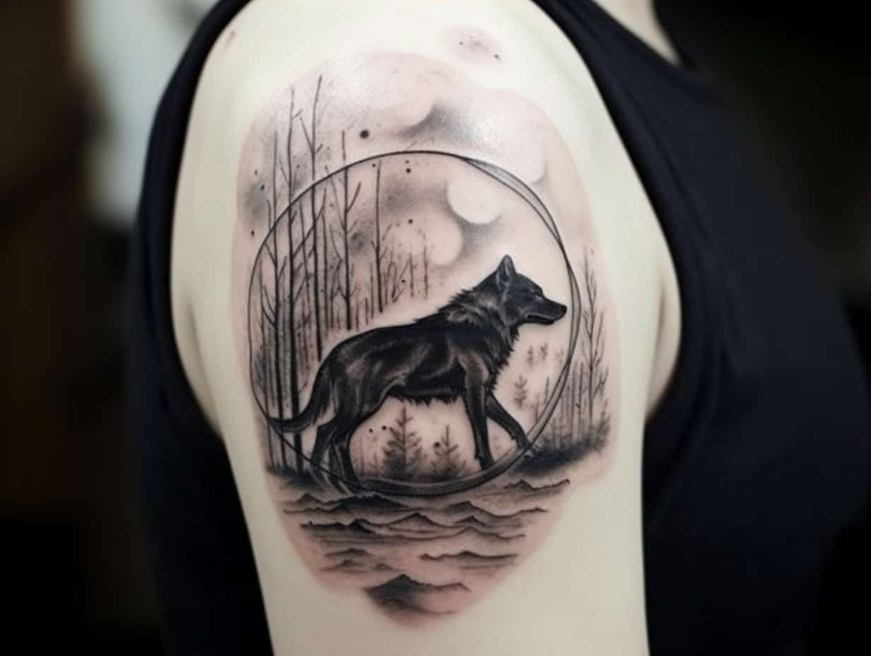 Wild Harmony: Designs and Meaning of Wolf and Moon Tattoos
